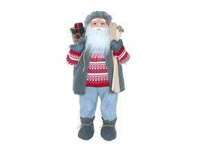 4052304235882 - X-mas Art Collection - Weihnachtsmann 60 cm mit Brille Skier & Sack Santa Claus - Rot