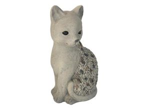 4057984011177 - Steinfigur Katze 36 cm sitzend Deko Gartenfigur Polystone Steinoptik