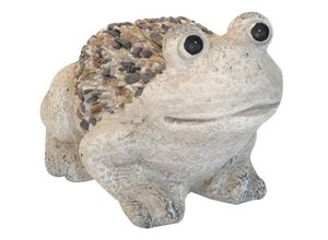 4057984011238 - Steinfigur Frosch 29 cm sitzend Deko Gartenfigur Polystone Steinoptik