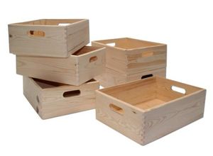 4036812806109 - - Holz Kiste Allzweck Box 6-Stück Kiefer 40x30x14 cm Kiefer natur