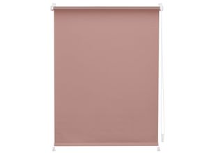 4250434155791 - Seitenzugrollo ORIGINAL Uni Rollo rosa (altrosa weiß) B70cm H150cm Polyester Rollos mit Klemmträger und Farbbeschichtung - für Fenster und Türen Klemmfix