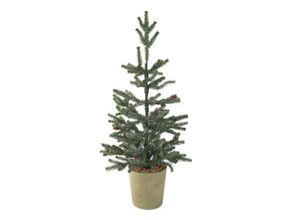 4057984013881 - X-mas Art Collection - Künstlicher Weihnachtsbaum im Topf 66 cm winterlich mit Tannenzapfen - Grün