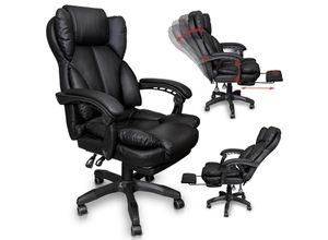 4250931565314 - Trisens - Chefsessel Bürostuhl Gamingstuhl Schreibtischstuhl Racing Chair mit Fußstütze