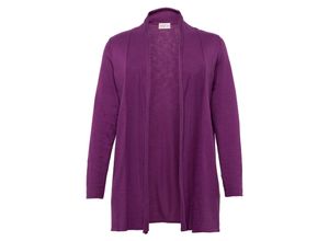 4061303491625 - Große Größen Longcardigan mit Schalkragen lila Gr56 58