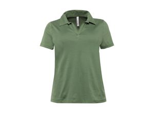 4061303491342 - Große Größen T-Shirt mit Polokragen khaki Gr56 58