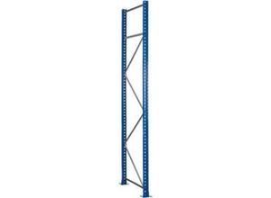 4058255037339 - Schulte Lagertechnik Palettenregal-Ständerrahmen S645-B25 unmontiert T 1100 x H 8500 mm Stützenbreite 100 mm blau verzinkt