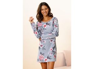 8961100285266 - VIVANCE DREAMS Nachthemd mehrfarbig Gr 40 42 für Damen Rundhals und Allover-Druck Bequem Nachhaltig