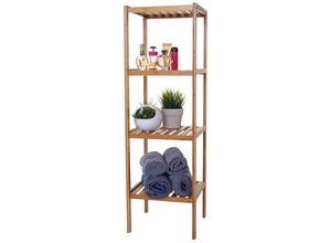 4057651196961 - Badregal MCW-B18 Badezimmer Badschrank Standregal Bambus ~ 110x34x33cm