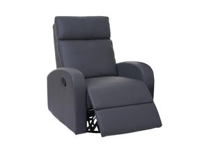 4057651173085 - Fernsehsessel MCW-A54 Premium Relaxsessel Schaukelstuhl Wippfunktion drehbar ~ Kunstleder grau