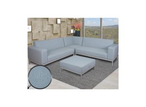 4057651211411 - Ecksofa MCW-C47 Sofa Loungesofa Couch Stoff Textil Indoor wasserabweisend 245cm ~ blau ohne Ablage