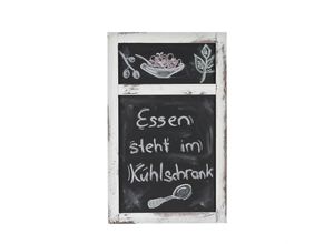 4052826181933 - Werbetafel MCW-C51 Wandtafel Kreidetafel 55x34x2cm Holz Shabby-Look Vintage ~ weiß