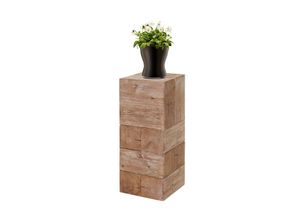 4057651269863 - Blumentisch MCW-A15 Blumensäule Blumenständer Tanne Holz rustikal massiv FSC-zertifiziert ~ 75cm