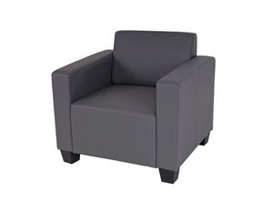 4057651417998 - Sessel Loungesessel Mocalieri Kunstleder ~ dunkelgrau