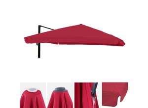 4057651305141 - Ersatz-Bezug für Luxus-Ampelschirm MCW-A96 mit Flap Sonnenschirmbezug Ersatzbezug 3x4m (Ø5m) Polyester 4kg ~ bordeaux