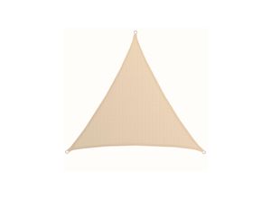 4057216037968 - UV Sonnensegel 5x5x5 HDPE Dreieck Sonnenschutz Überdachung Balkon Garten Beige