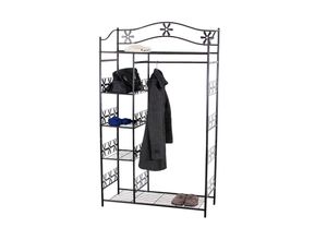 4052826049790 - Metall-Garderobe Bern Garderobenständer Kleiderschrank Metallregal 172x100x43cm ~ ohne Vorhang