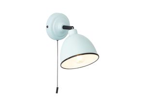 4004353355387 - Lampe Telio Wandleuchte Zugschalter hellblau 1x D45 E14 28W geeignet für Tropfenlampen (nicht enthalten) Mit Zugschalter - blau - Brilliant