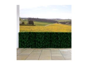 4057651153506 - Balkonsichtschutz Sichtschutz Windschutz Verkleidung für Balkon Terrasse Zaun ~ 300x100cm Blatt dunkel