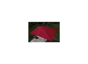 4052826036646 - Sonnenschirm Lissabon Gartenschirm Marktschirm 2x3m Polyester Holz 6kg ~ bordeaux