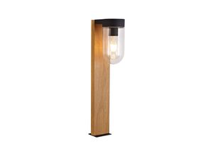 4004353367267 - BRILLIANT Lampe Cabar Außensockelleuchte 55cm holz dunkel schwarz 1x A60 E27 40W geeignet für Normallampen (nicht enthalten) IP-Schutzart 44 - spritzwassergeschützt