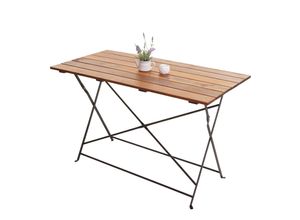 4057651427171 - Biergartentisch MCW-J40 Klapptisch Gartentisch Gastronomie-Qualität Akazie FSC-zertifiziert 120x60cm ~ braun