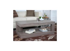 4057651138251 - Couchtisch MCW-A32 Wohnzimmertisch 3D-Struktur 40x110x60cm ~ dunkle Eicheoptik