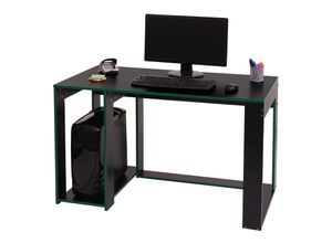 4057651523965 - Schreibtisch MCW-J26 Computertisch Bürotisch 120x60x76cm ~ schwarz-grün