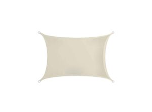 4057216037852 - UPF50+ UV Sonnensegel 2x3 Polyester Rechteck Wasserabweisend Garten Balkon Beige