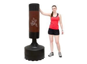 4260352174873 - 175cm Standboxsack Box Punching Bag Boxsack Stehend Boxständer Braun