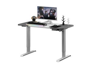 4250263741462 - Höhenverstellbarer Schreibtisch LIFT 4P12WG Weiss-Grau 120 x 60cm Schreibtisch Höhenverstellbar Elektrisch mit Digitaldisplay Stehschreibtisch Bürotisch Standing Desk