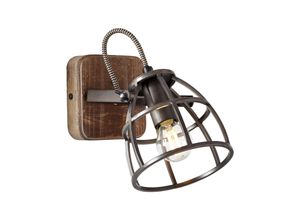 4004353372421 - BRILLIANT Lampe Matrix Wandspot schwarz stahl 1x D45 E14 40W geeignet für Tropfenlampen nicht enthalten Kopf schwenkbar Für LED-Leuchtmittel geeignet