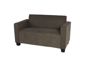 4057651497983 - 2er Sofa Couch Moncalieri Loungesofa Stoff Textil ~ braun