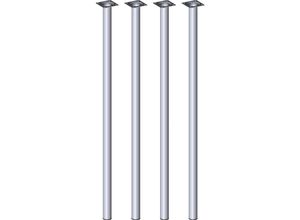 4006676036554 - Element System Möbelfüße 4er-Set BURGUND Tischbeine Tischgestell Ø30 Chrom