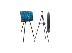 4260352174910 - 58-180cm Feld Staffelei Aluminium Präsentationsständer Tischstaffelei Whiteboard Ständer Leinwand Malstaffelei - schwarz - Eyepower