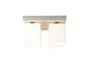 4004353300660 - Lampe Monty Deckenleuchte 4flg beton weiß 4x A60 E27 40W geeignet für Normallampen (nicht enthalten) - grau - Brilliant