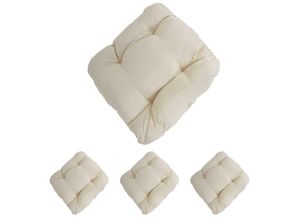 4057651117249 - 4er-Set Sitzkissen Milano Stuhlkissen Kissen 41x38x8cm ~ creme