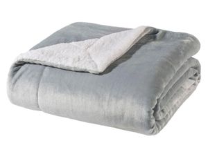 9120106127812 - WOHNWOHL® Flauschige Sherpa Kuscheldecke • Mikrofaser Wohndecke • Fleecedecke als Sofaüberwurf • Sofadecke Tagesdecke Wohnzimmerdecke • Teddyfleece Decke für Bett und Sofa