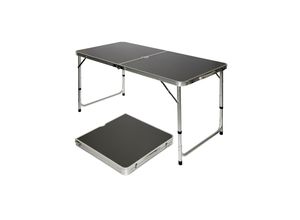 4057216012675 - - Campingtisch ca120x60cm Klapptisch Koffertisch Falttisch Hocker Aluminium Tisch - grau