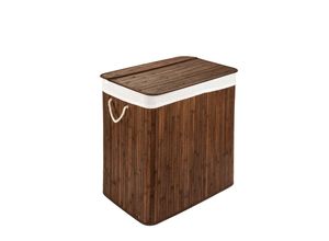 9009909609179 - PANA®ECO Bambus Wäschekorb mit Deckel • Wäschebox Holz mit herausnehmbaren Wäschesack • Faltbarer Wäschesammler waschbar • Badezimmer Wäschetruhe • 100% Bambus • versch Farben und Größen