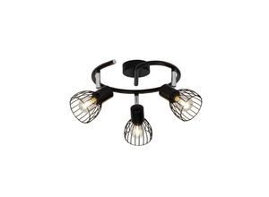 4004353286483 - BRILLIANT Lampe Blacky Spotspirale 3flg schwarz 3x D45 E14 40W geeignet für Tropfenlampen (nicht enthalten) Für LED-Leuchtmittel geeignet