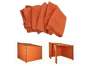 4057651428017 - 4er-Set Seitenwand für Pergola MCW-A22 Ersatzseitenwand Pavillon 3x3m Polyester ~ terracotta