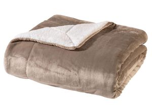 9120106127867 - WOHNWOHL® Flauschige Sherpa Kuscheldecke • Mikrofaser Wohndecke • Fleecedecke als Sofaüberwurf • Sofadecke Tagesdecke Wohnzimmerdecke • Teddyfleece Decke für Bett und Sofa