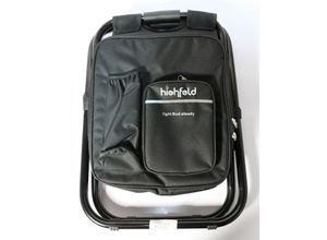 4251094806849 - highfeld® Sitzrucksack Ansitzrucksack mit Hocker black Campinghocker Angelhocker Falthocker