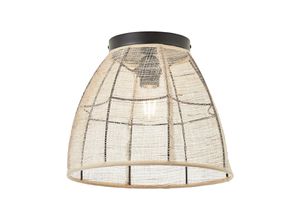 4004353394744 - Lampe Tanah Deckenleuchte 32cm schwarz natur 1x A60 E27 42W Für LED-Leuchtmittel geeignet - braun - Brilliant