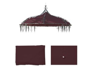 4057651427638 - Ersatzbezug für Dach Pergola Pavillon Cabrera Ø 3m ~ rot-braun