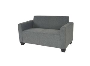 4057651497921 - 2er Sofa Couch Moncalieri Loungesofa Stoff Textil ~ grau