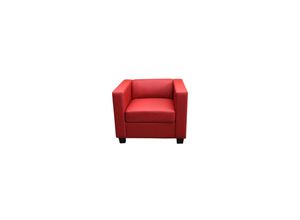 4052826131983 - Sessel Loungesessel Lille ~ Kunstleder rot