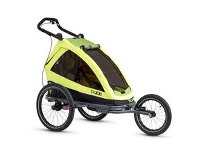 4250969225549 - taXXi Kinderfahrradanhänger Elite one Lime Kinderanhänger Fahrradkinderanhänger