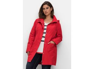 4063136667871 - Große Größen Outdoor-Parka mit abnehmbarer Kapuze mohnrot Gr58