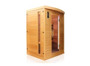 4251575100282 - Infrarotkabine Infrarotsauna pierson pro inkl Vollspektrumstrahler für 1-2 Personen - LED-Farblicht - Wärmekabine mit Radio Bluetooth 135 cm x 105